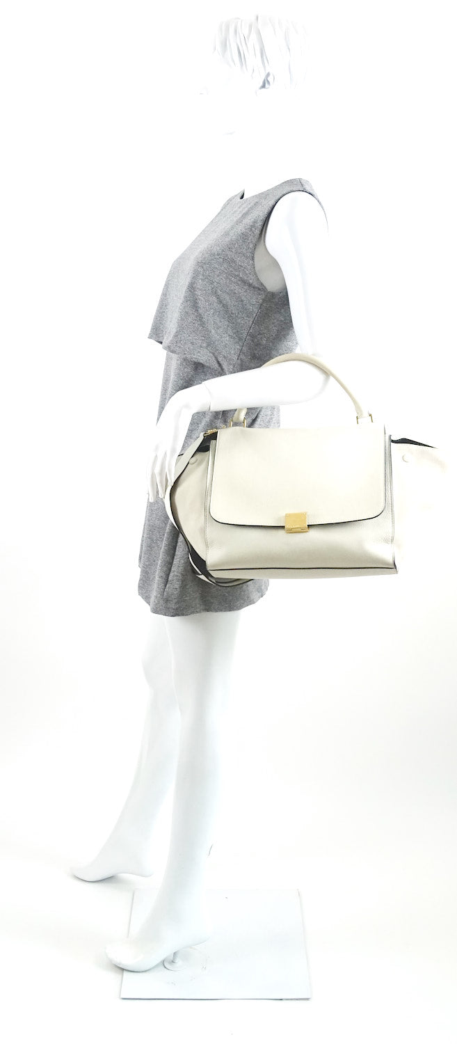 Trapeze Suede and Calf Leather Bag